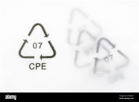 Close Up Shot Of 07 Plastic Resin Code Resin Identification Code 7 On