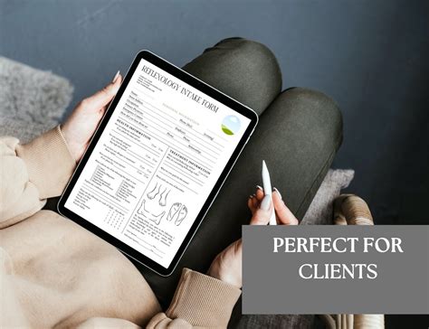 Editable And Printable Reflexology Client Form Template Reflexology