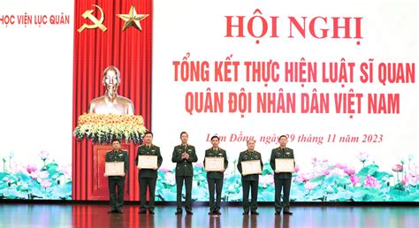 Học Viện Lục Quân Tổ Chức Hội Nghị Tổng Kết Thực Hiện Luật Sĩ Quan Quân