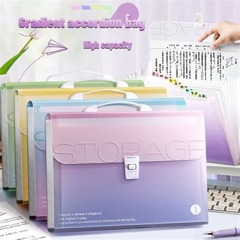 Jual Tas File Handle Warna Transparan Anti Air Multi Layer Folder Tas