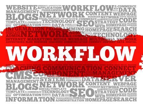 WORKFLOW Word Cloud Stock Illustration Illustration Of Method 206314875