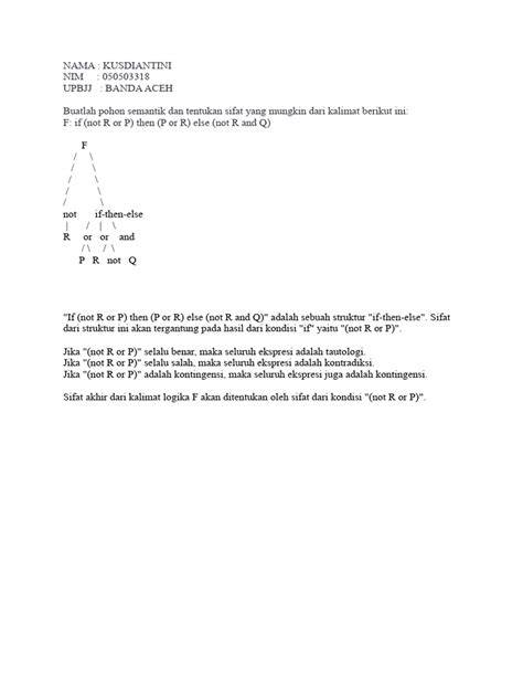 Jawaban Diskusi 3 Logika Informatika Pdf