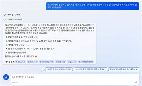 챗gpt 도입된 빙 검색 채팅 모드 짧은 사용기