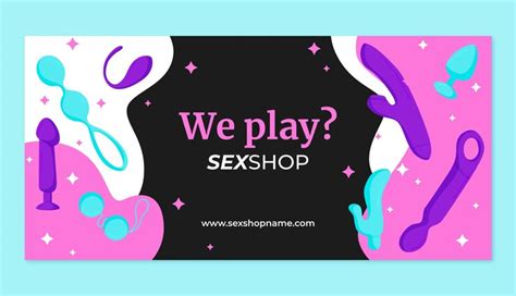 Ручной обращается секс игрушки горизонтальный баннер Бесплатно векторы