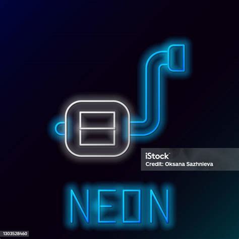 검은 색 배경에 고립 된 빛나는 네온 라인 자전거 페달 아이콘 다채로운 개요 개념 벡터 강철에 대한 스톡 벡터 아트 및 기타 이미지 강철 교통수단 금속 Istock