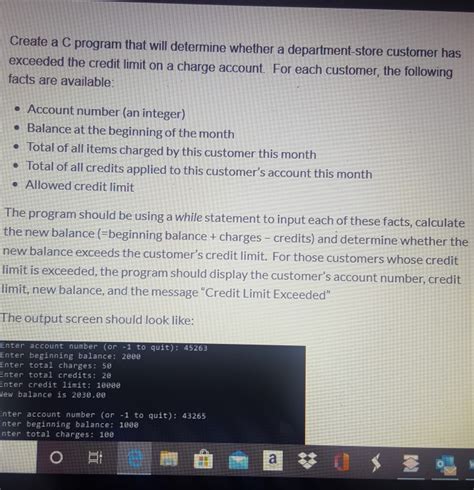 Solved Create A C Program That Will Determine Whether A