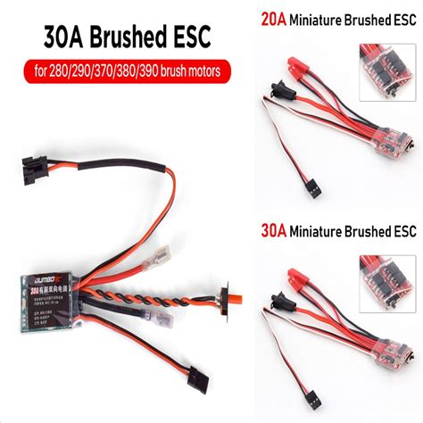 มอเตอร์แปรง Esc 20a 30a Esc Mini 2s Bec 5v 3a พร้อมเบรก สําหรับรถบังคับ เรือบังคับ Shopee Thailand