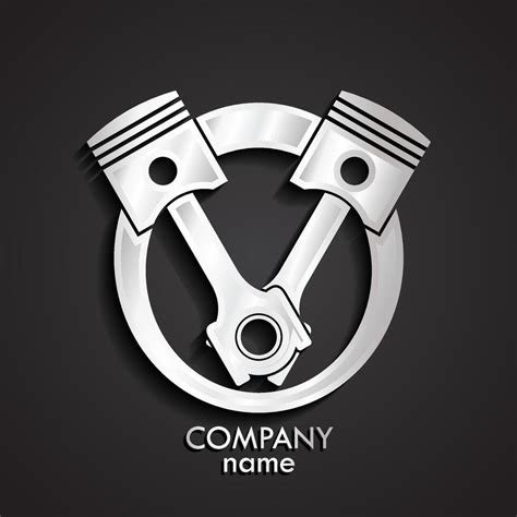 3d Silver Pistons Logo 52758464 Vector Art At Vecteezy