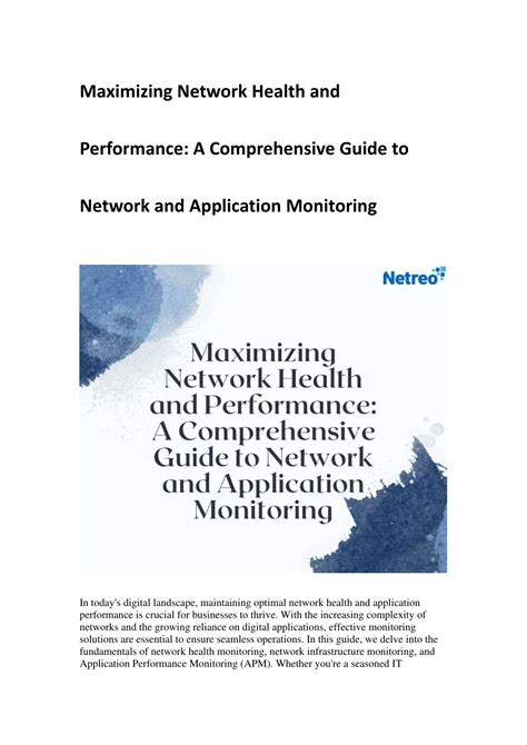 PPT Maximizing Network Health And Performance A Comprehensive Guide To Network And Application