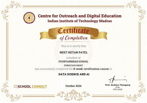 Ai Datascience Iitmadras Lifelonglearning Techinnovation Meet Patel