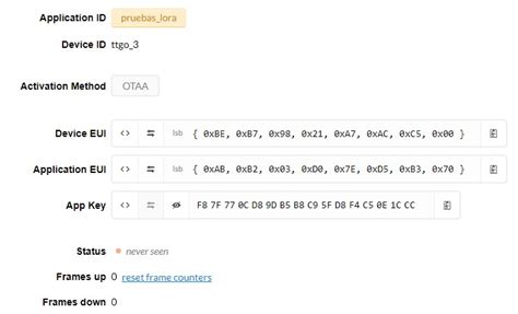 Connect TTGO ESP32 To TTN Via OTAA End Devices Nodes The Things