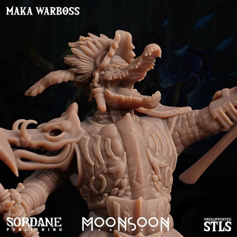 3d Printable Moonsoon Maka Warboss By Sordane Publishing