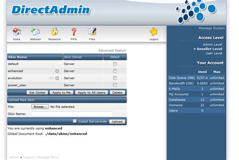 directadmin skin upgrade downgrade nickos blog