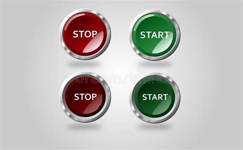Button Stop Start Stock Illustration Illustration Of Start 89528701