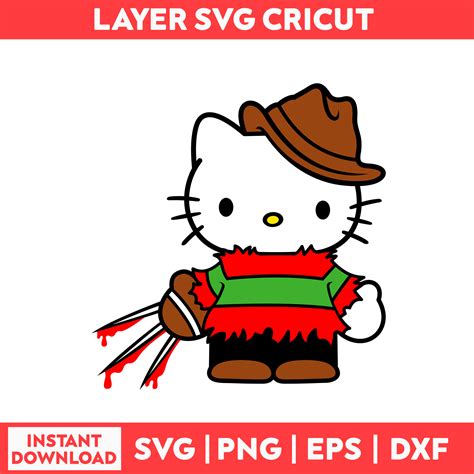 Halloween Kitty Svg Hello Kitty Svg Hello Freddy Krueger S Inspire