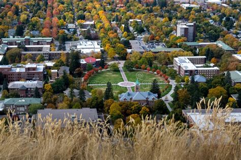 View Of Um From Mount Sentinel In Missoula Montana Stock Image Image Of Travel Tower 268543673