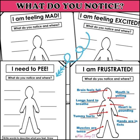 Interoception Curriculum And Self Regulation Worksheets Bundle Miss Jenny Ot