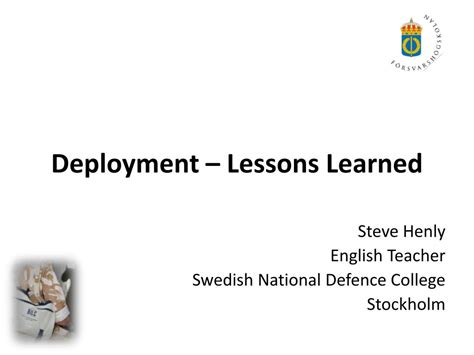 Ppt Deployment Lessons Learned Powerpoint Presentation Free Download Id4683720