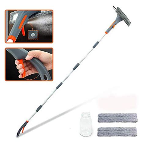 Lomida Extendable Window Squeegee With Spray 3 In 1 Window Squeegee