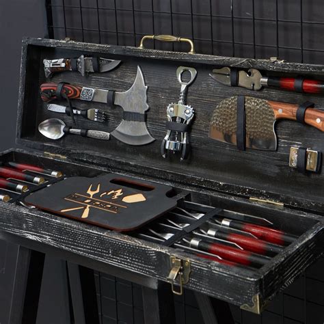 Вишуканий вінтажний набір шампурів в кейсі Vintage Подарунок для чоловіка купити вигідно Uk