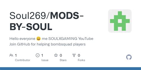 GitHub Soul MODS BY SOUL Hello Everyone Me SOULXGAMING YouTube Join GitHub For Helping