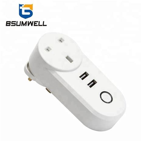 UK Standard Smart WiFi Plug Power Socket With 2 USB Electrical Plug Socket UK Adapter Outlet