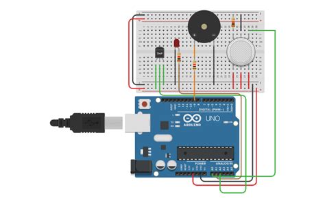 circuit design gas and temperature tinkercad