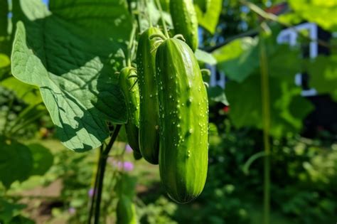 Premium Ai Image Growing Young Cucumber Generate Ai
