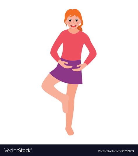 Tree Pose Royalty Free Vector Image VectorStock