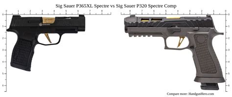 Sig Sauer P365XL Spectre Vs Sig Sauer P320 Spectre Comp Size Comparison Handgun Hero