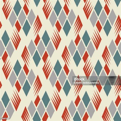 완벽 한 복고풍 스타일된 다이아몬드 패턴입니다 벡터 일러스트 레이 션 1940 1949 년에 대한 스톡 벡터 아트 및 기타 이미지 1940 1949 년 패턴 복고풍