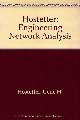 engineering network analysis hostetter gene h 9780471603573 amazon
