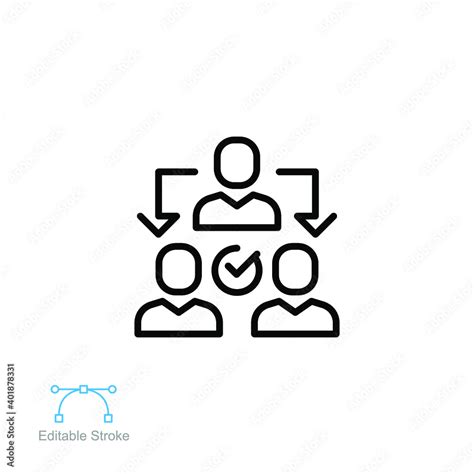 Assignment Delegate Delegating Distribution Business Line Icon Assistant Group Management