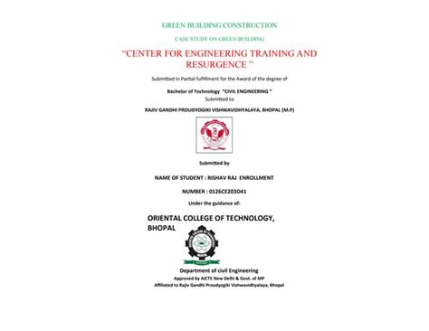 Presentation Of Civil Engineering In Btech Ppt