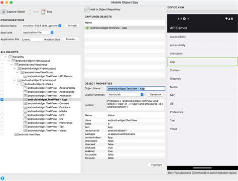 Spy Mobile Utility Katalon Docs