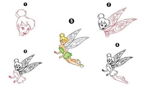 Tinkerbell Drawing Step By Step Tinkerbell Drawing Bugs Bunny Drawing Cartoon Drawings