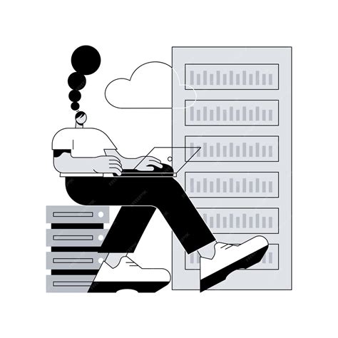 Premium Vector Big Data Storage Abstract Concept Vector Illustration