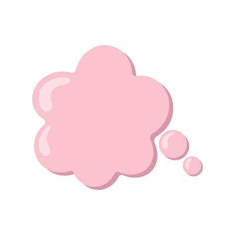 Pink Cloud Message Pop Up Message Bubbles Isolated Vector Message Clouds Cute Pink Message