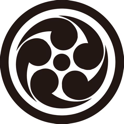 A Black And White Circular Logo With Circles