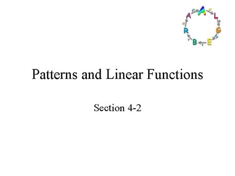 Patterns And Linear Functions Section 4 2 Goals