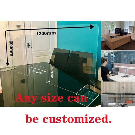 Plexiglass Isolation Plate Counter Sneeze Transpar Vicedeal