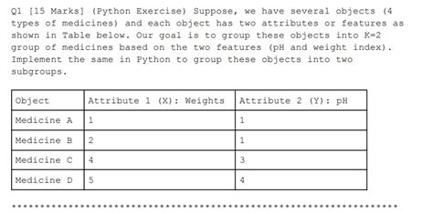 Q1 15 Marks Python Exercise Suppose We Have Several Objects 4