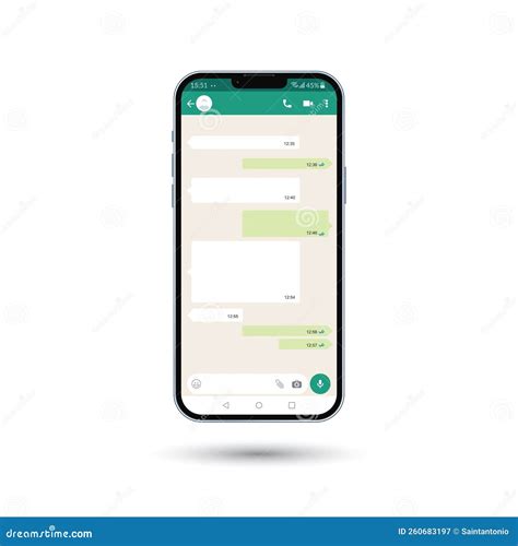 Messenger Ui Template Social Communication App Mockup Chat Application Concept Vector