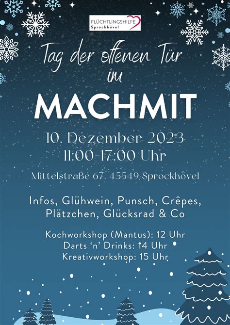 MachMit lädt ein Tag der offenen Tür Flüchtlingshilfe Sprockhövel
