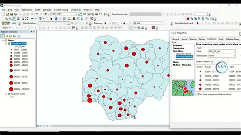 Display Point Data With Graduated Symbol In Arcgis Youtube