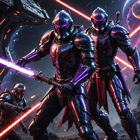 Epic Space Knights Clash In A Cosmic Arena Ai Art