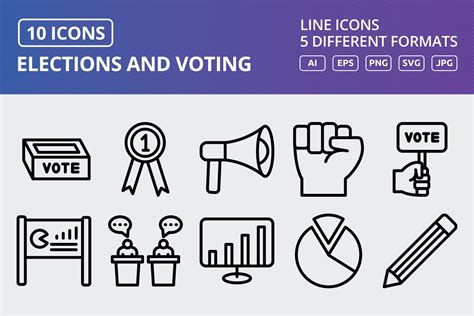 Vector Elections And Voting Icon Set Graphic By Iyikon · Creative Fabrica