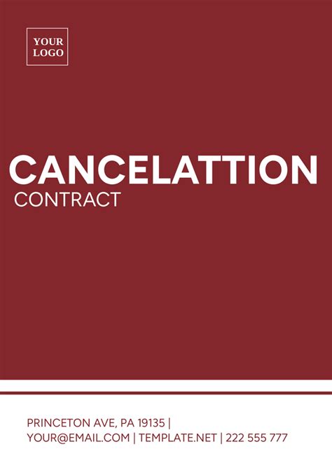 Free Cancellation Contract Template To Edit Online