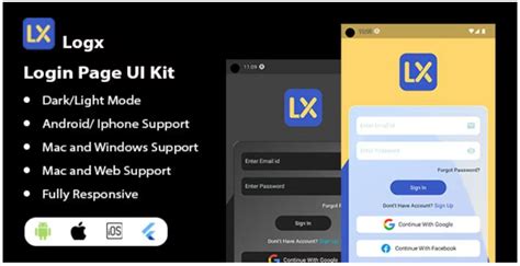 Logx Flutter Login Ui Kit Buy Apps Themes Ui Templates Plugins And Source Code At