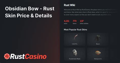 Obsidian Bow Rust Skin Price And Details